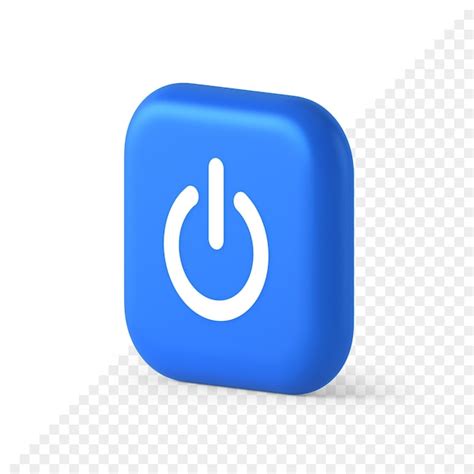 Premium Psd Shutdown Turn On Off Button Energy Switch Power Start Stop Web App Design 3d