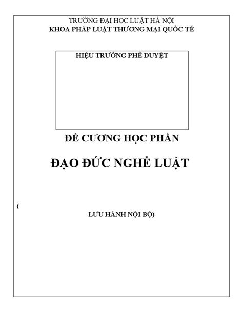 Đạo Đức Nghề Luật 2tc Pdf