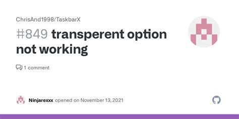 Transperent Option Not Working Issue 849 ChrisAnd1998 TaskbarX GitHub