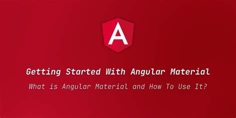 getting started with angular material r devto