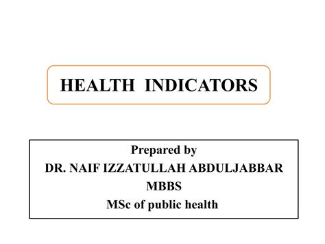Health Indicators Lecture 2 Pptx