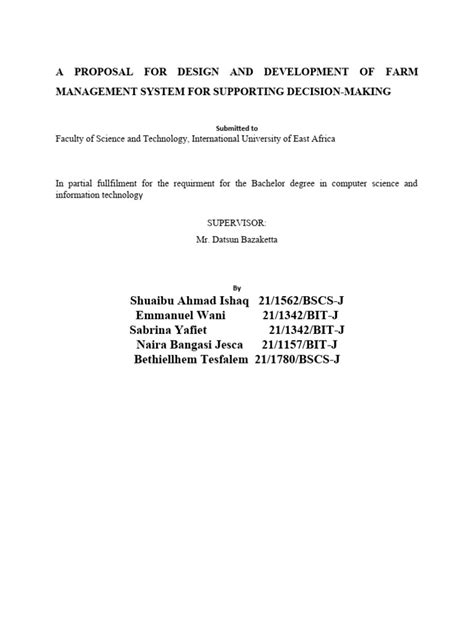 A Proposal For Design And Development Of Farm Management System For Supporting Decision Pdf