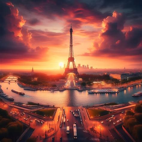 Premium Photo Illustration Of Effiel Tower