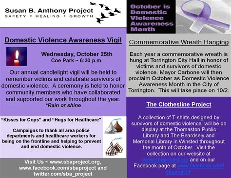 Domestic Violence Awareness — Susan B Anthony Project