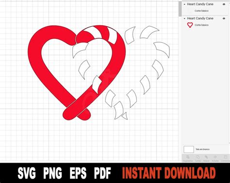 Candy Cane Heart Svg Creativity And Fun Digital Download Heartsvgstore