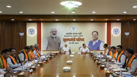 Pm Modi Holds Meeting With Cms Of Bjp Ruled States On Partys Good