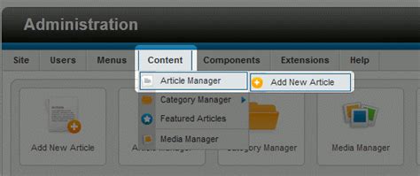 create articles in joomla hostway help center