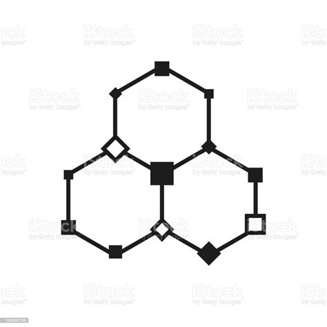 分子バッジアイコンフラットデザインのベクトルイラスト Guiのベクターアート素材や画像を多数ご用意 Gui つながり ます目