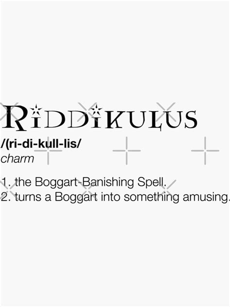 Riddikulus Sticker For Sale By Pottersart Redbubble
