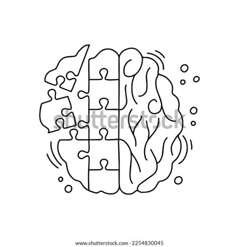 Mental Health Concept Doodle Vector Illustration Stock Vector Royalty