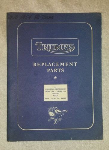 Buy Triumph Replacement Parts Catalogue No 10 Printed February 1954