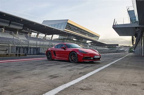 Hd Wallpaper Coupe Porsche Cayman Front View Track 718 2019