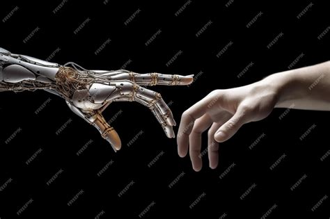 premium ai image interpretation of the creation of adam with a