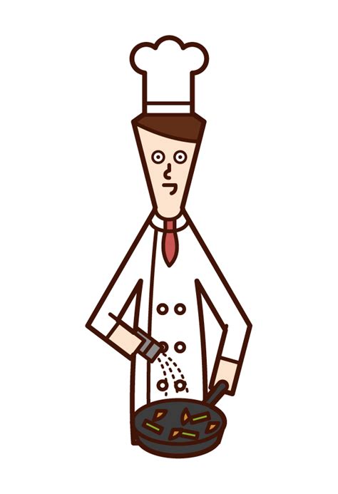 요리사 남성의 그림 무료 일러스트 소재집 Kukukeke