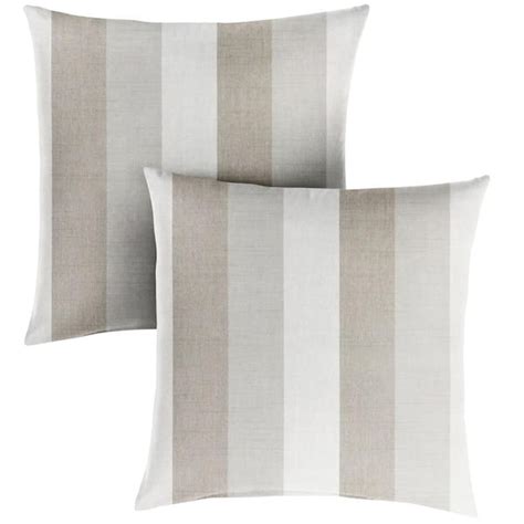 Sorra Home Sunbrella Direction Linen Square Indooroutdoor Throw Pillow
