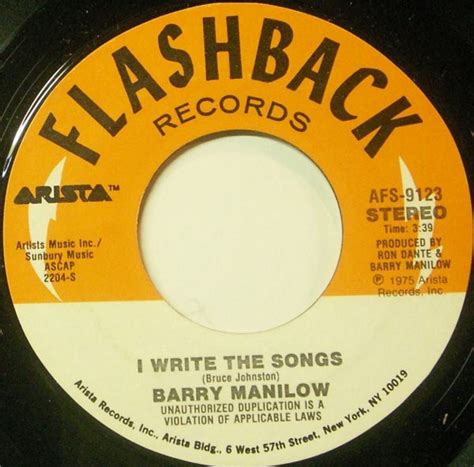 Album I Write The Songs De Barry Manilow Sur Cdandlp