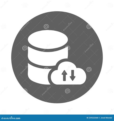 File Storage Cloud Database Icon Gray Vector Design Stock Vector Illustration Of Editable
