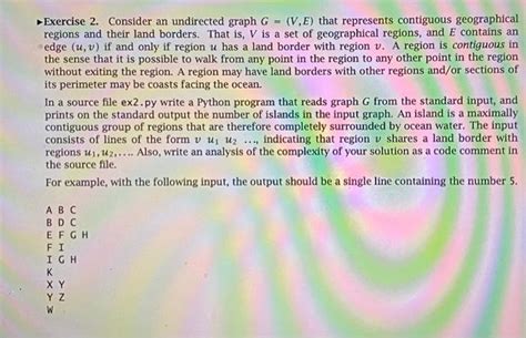 solved exercise 2 consider an undirected graph g v e