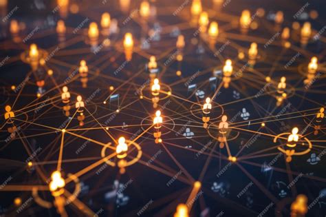 Premium Photo Abstract Glowing Connecting Dots And Lines Background Network Connection