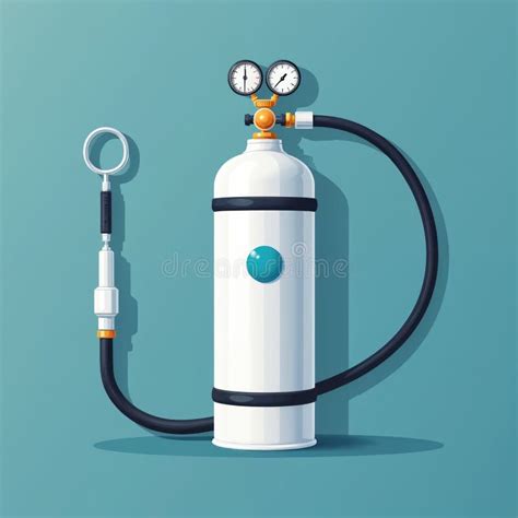 Medical Oxygen Tank With Pressure Gauge Breathing Mask For Patient