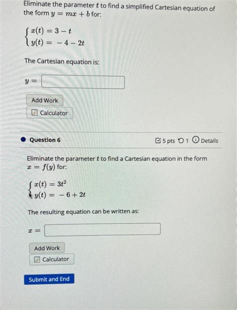 Solved Eliminate The Parameter T To Find A Simplified Chegg Com