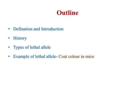 Lethal Allele Pptx Genetics Science