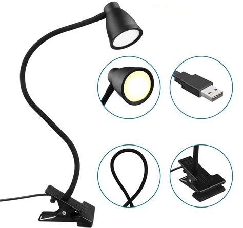 Lampka LED Biurkowa Klips DO Czytania Nocna USB 13602149881