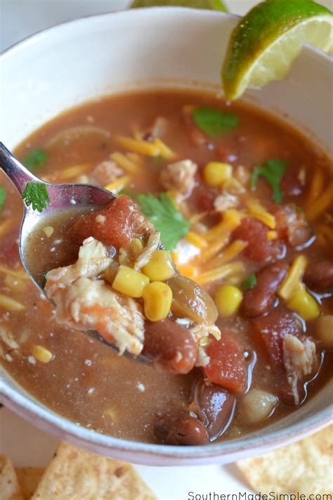 Simple Slow Cooker Chicken Taco Soup Southern Made Simple