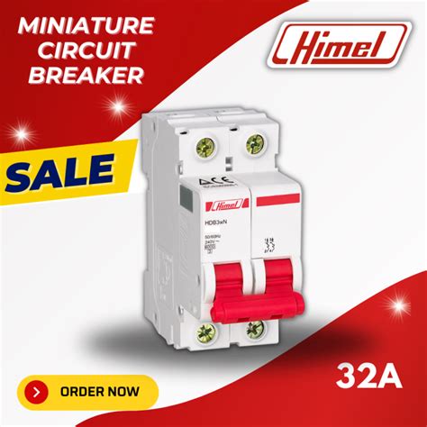 Mcb 2p 32a Himel Miniature Circuit Breaker 100 Authentic Original Din