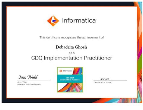 Informatica Cdq Dataquality Datagovernance Certification