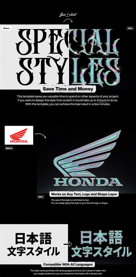 Free Psd Holographic Chrome Text Effect Behance