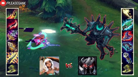 Qiyana Vs Mordekaiser Full Build Fight And 18 Level 1v1 Youtube