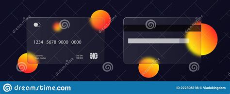 Glassmorphism Style Credit Card Icon Cashless Payment Concept Stock