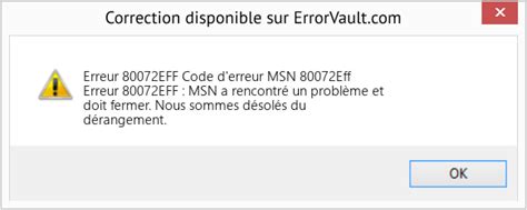 Comment Réparer Erreur 80072eff Code Derreur Msn 80072eff Erreur