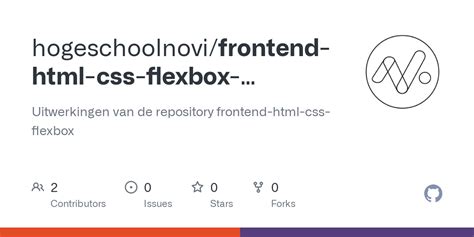 Github Hogeschoolnovifrontend Html Css Flexbox Uitwerkingen Uitwerkingen Van De Repository