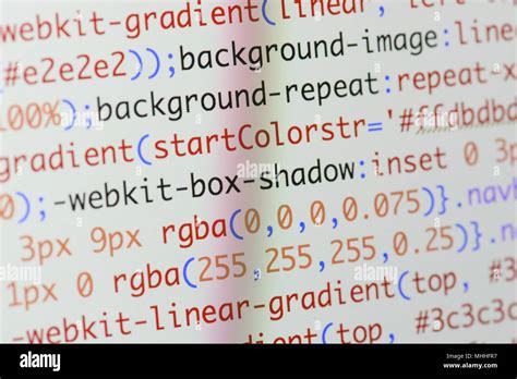 Real Css Code Developing Screen Programing Workflow Abstract Algorithm Concept Lines Of Css