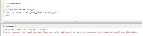 Can A Published Sql Server Database Be Renamed