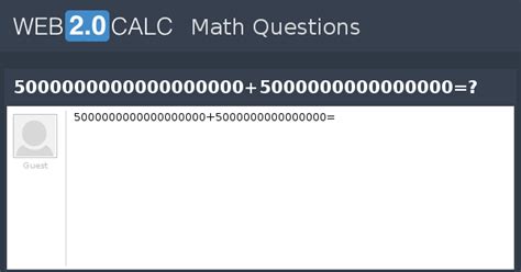 View Question 50000000000000000005000000000000000