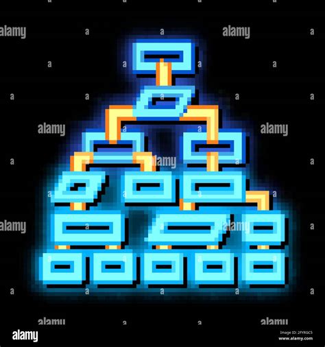 Structure Computer System Neon Glow Icon Illustration Stock Vector Image Art Alamy
