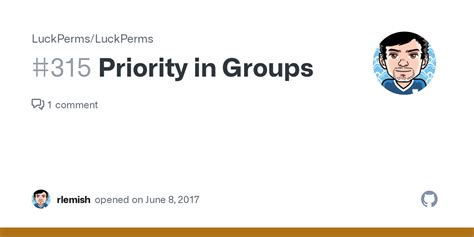 priority in groups · issue 315 · luckperms luckperms · github