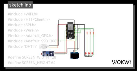 Project Room Sensor Wokwi Esp32 Stm32 Arduino Simulator