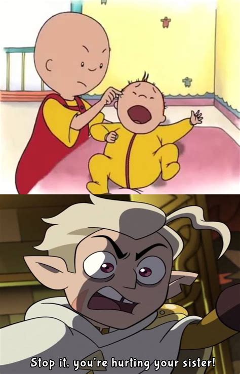 Hunter Hates Caillou Pinches His Sister Rosie By Penmia On Deviantart