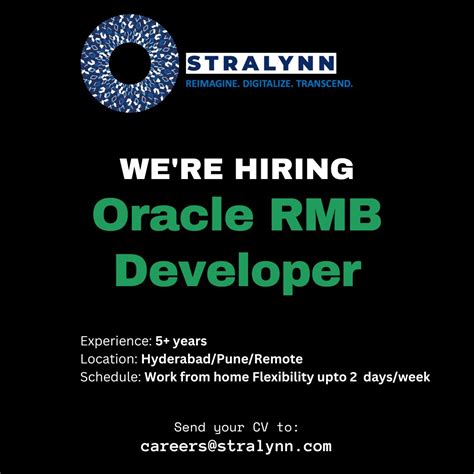 Stralynn Consulting Services Inc On Linkedin Oraclebi Developerjobs
