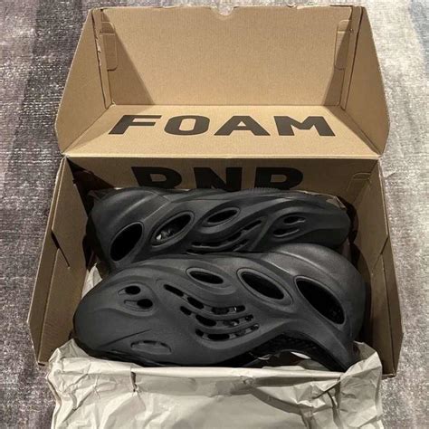 Yeezy Foam Runner Black Colour Way Size 10 Free Depop