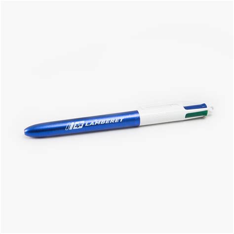 Stylo bille BIC 4 couleurs bleu glacé Lamberet Shop