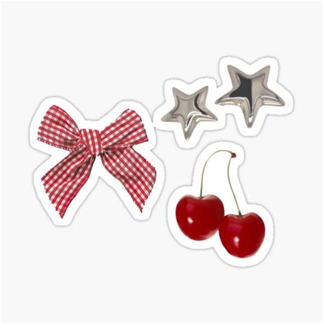 Red Coquette Sticker Pack Sticker For Sale By Creationsalice Redbubble