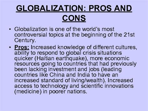 The Global Village Globalization An Interconnected World