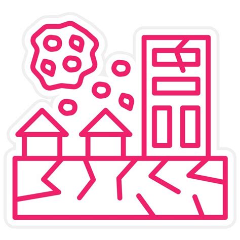 Estilo Del Icono De Los Desastres Naturales Vector Premium
