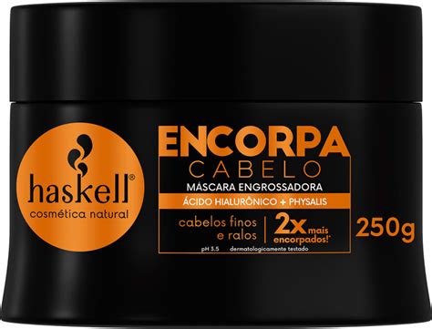 Máscara Engrossadora Haskell Encorpa Cabelo Beleza na Web
