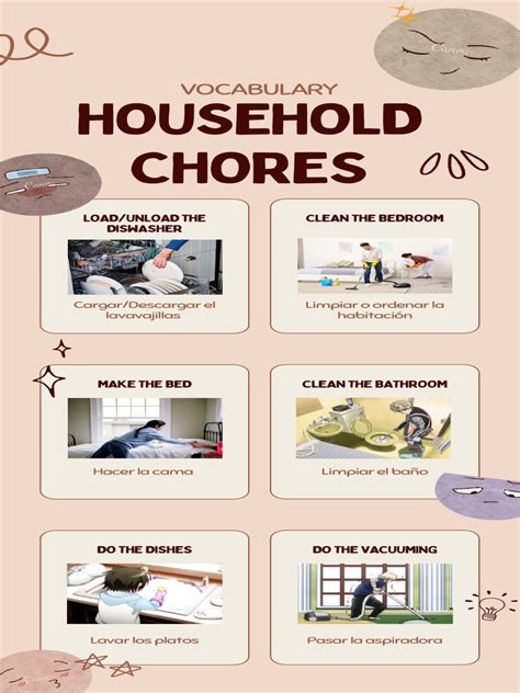 Vocabulary Household Chores Pdf